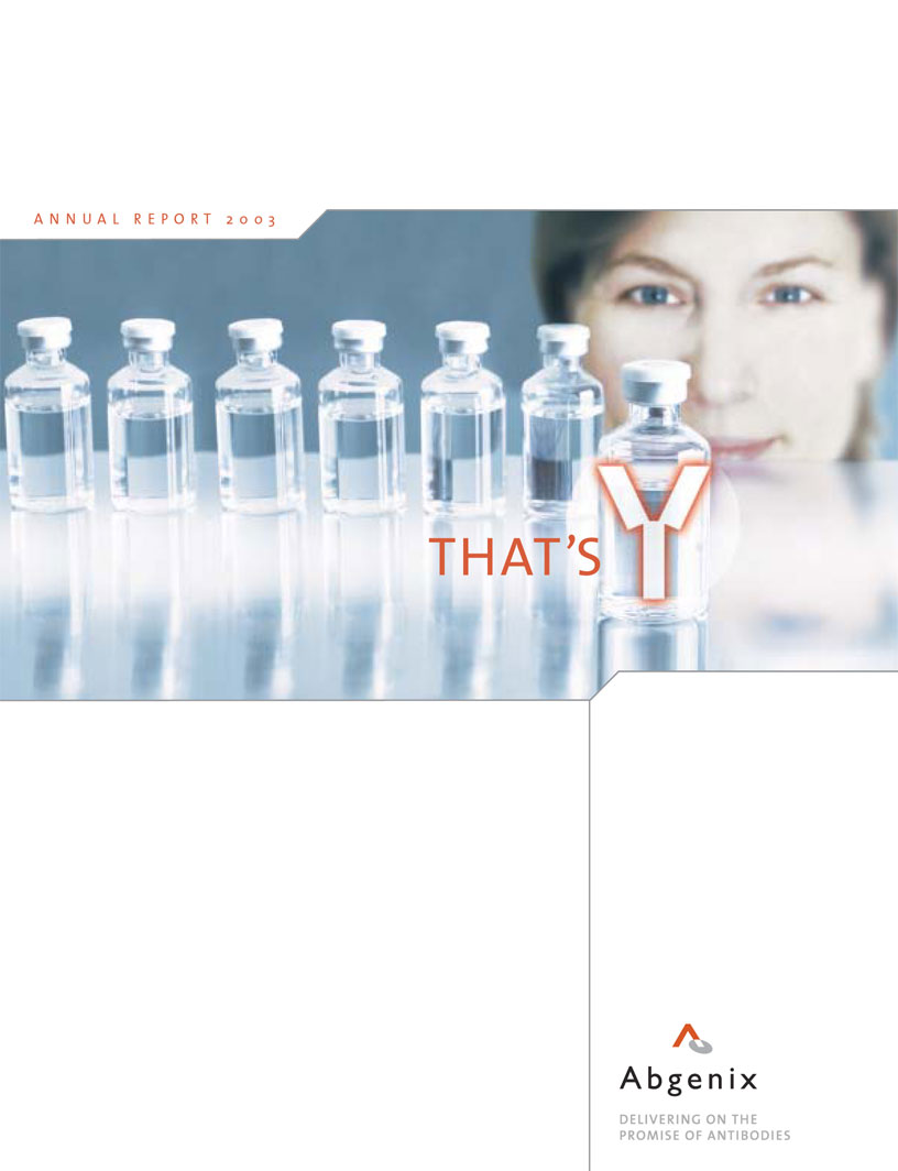 Abgenix Annual Report 2003