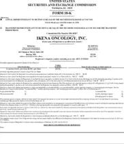 Ikena Oncology - AnnualReports.com