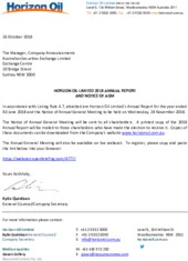 Horizon Oil - AnnualReports.com