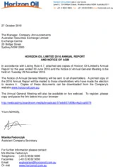 Horizon Oil - AnnualReports.com
