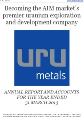 URU Metals - AnnualReports.com