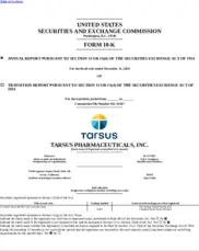 Tarsus Pharmaceuticals, Inc. - AnnualReports.com