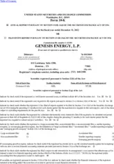 Genesis Energy, L.P. - AnnualReports.com