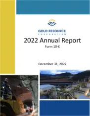 Gold Resource Corp. - AnnualReports.com