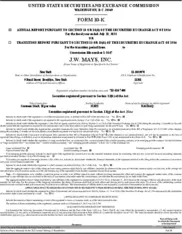 J. W. Mays, Inc. - AnnualReports.com