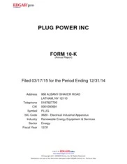 Plug Power Inc. - AnnualReports.com
