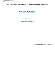 Nemaura Medical Inc. - AnnualReports.com